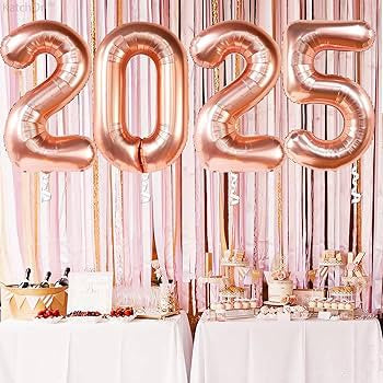Giant 42 Inch Rose-gold 2025 Balloon-N190R – Rahme Events